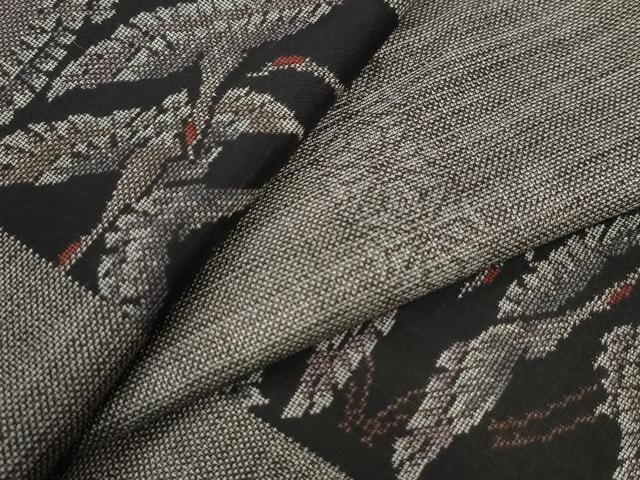 平和屋着物●本場大島紬　9マルキ　飛鶴麻の葉間道　正絹　逸品　CAAZ3261yc