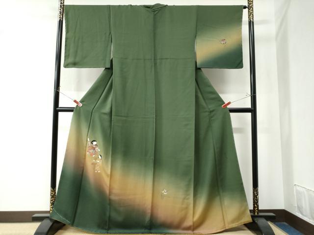 平和屋着物●訪問着　松原清久　童子遊び　暈し染め　正絹　逸品　未使用　CAAZ3315yc