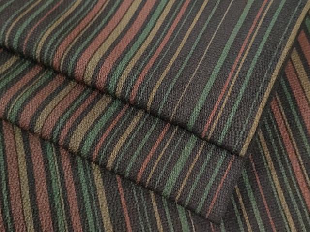 平和屋着物●上質な小紋　縞　正絹　逸品　CAAZ3333yc