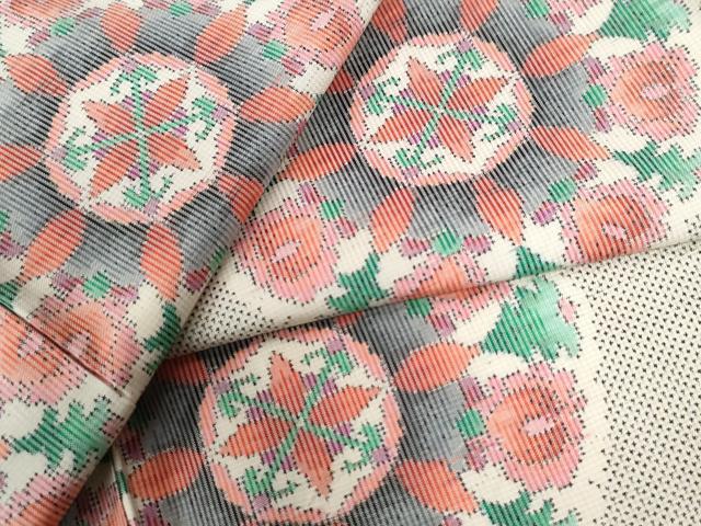 平和屋着物●本場大島紬　白大島　9マルキ　総絣　正倉院花文　正絹　逸品　CAAZ3343yc