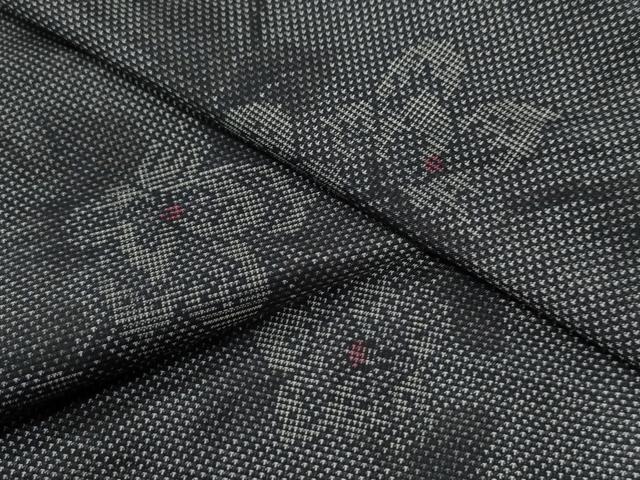 平和屋着物●本場大島紬　9マルキ　枝花文　正絹　逸品　CAAZ3344yc