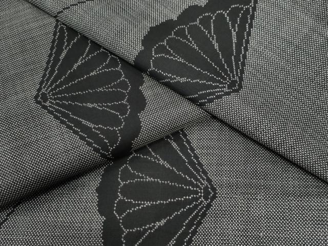 平和屋着物●本場大島紬　9マルキ　変わり縞　菊　正絹　逸品　CAAZ3348yc