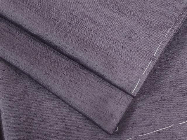 平和屋着物●結城紬　色無地　葡萄鼠色　正絹　逸品　未使用　CAAZ3394yc