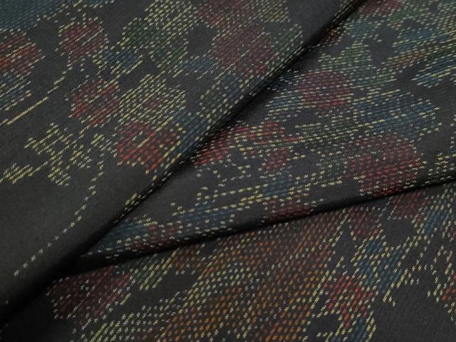 平和屋着物●本場大島紬　草花文　正絹　逸品　CAAZ3409yc