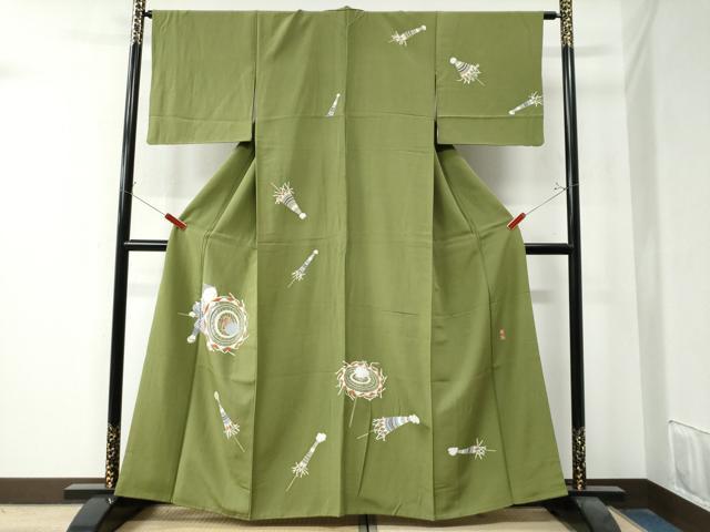 平和屋着物●訪問着　友禅　作家物　童子　火消し　正絹　逸品　CAAZ3454yc