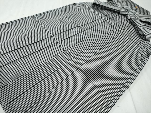 平和屋着物●男性　馬乗り袴　間道　正絹　逸品　CAAZ3471yc