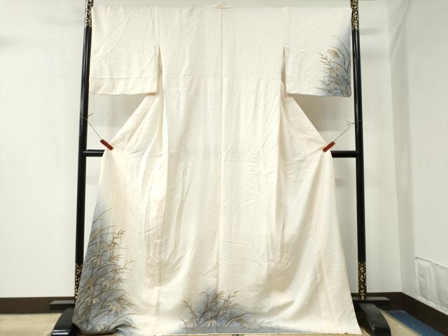 平和屋着物●訪問着　稲穂　暈し染め　金彩　正絹　逸品　CAAZ3493yc