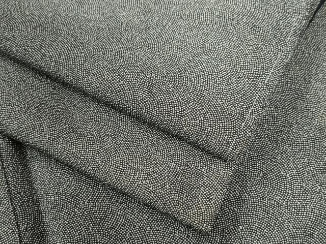 平和屋着物●江戸小紋　鮫小紋柄　黒地　正絹　逸品　未使用　CAAZ3521yc