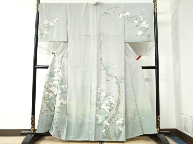 平和屋着物●訪問着　作家物　花松文　暈し染め　金彩　正絹　逸品　CAAZ3536yc