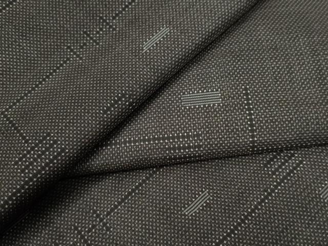 平和屋着物●本場大島紬　7マルキ　幾何学文様　正絹　逸品　CAAZ3572yc