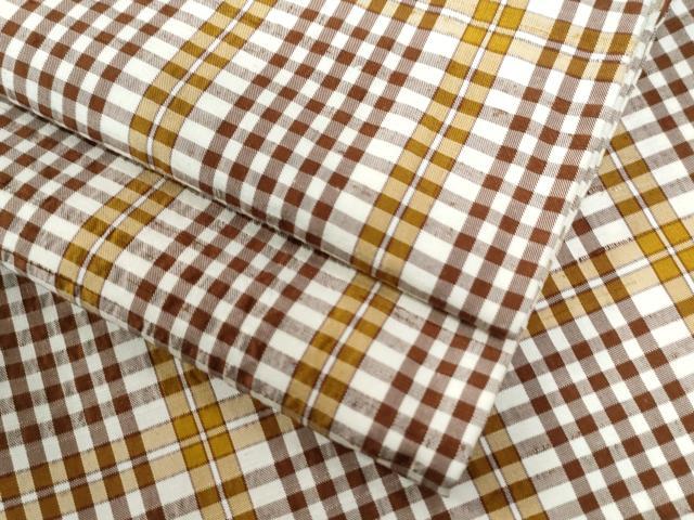 平和屋着物●希少　無形文化財　近藤傳　草木染　手織　本場黄八丈　白八丈　紬　格子　正絹　逸品　CAAZ3578yc