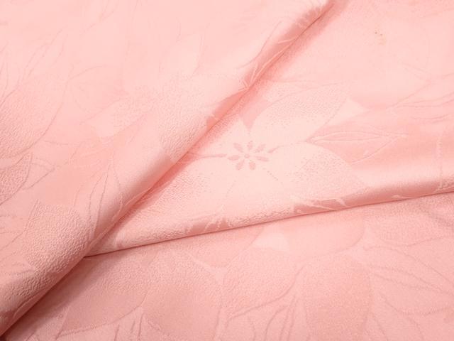 平和屋着物●上質な色無地　草花地紋　紅梅色　正絹　逸品　CAAZ3597yc