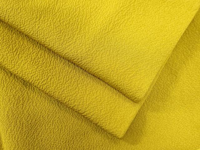 平和屋着物●上質な色無地　黄金色　正絹　逸品　CAAZ3612yc