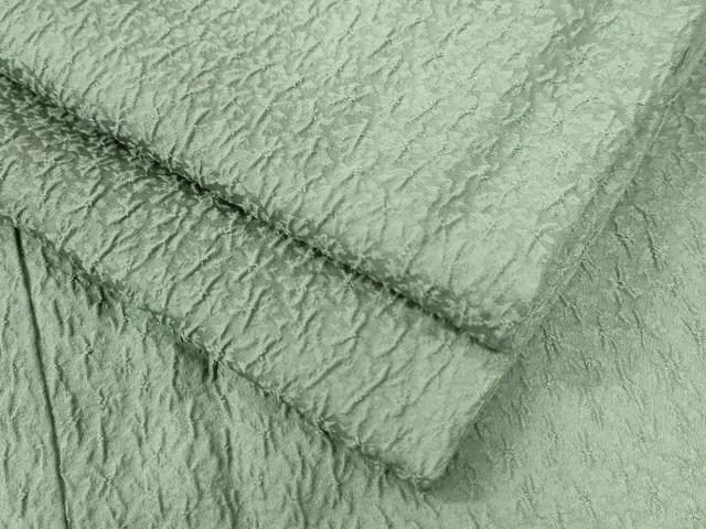 平和屋着物●上質な色無地　絞り　舞花地紋　山葵色　正絹　逸品　CAAZ3646yc