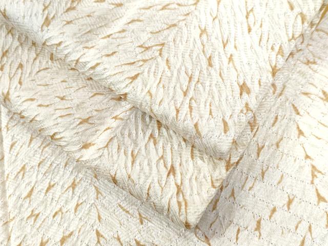 平和屋着物●上質な小紋　杢目絞り　よろけ縞　暈し染め　正絹　逸品　CAAZ3664yc