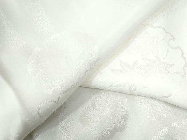 平和屋着物●長襦袢　無双仕立て　雪輪舞桜地紋　正絹　逸品　未使用　CAAZ3695yc