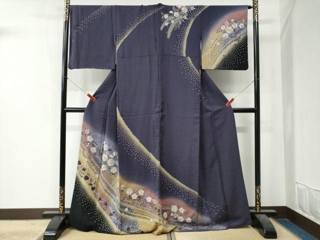 平和屋着物●訪問着　辻が花　暈し染め　金彩　正絹　逸品　CAAZ3711yc