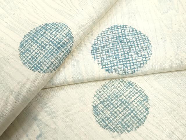 平和屋着物●上質な小紋　紬地　杢目文様　吉祥丸文　正絹　逸品　CAAZ3714yc