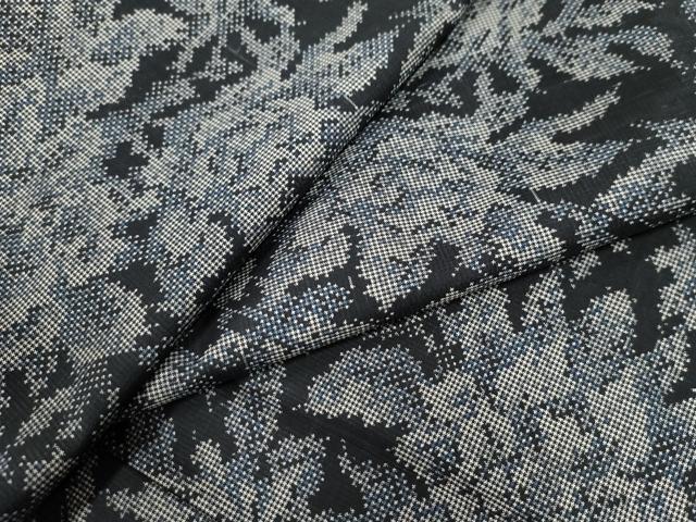 平和屋着物●本場大島紬　7マルキ　牡丹　正絹　逸品　未使用　CAAZ3720yc