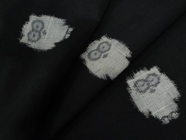 平和屋着物●上質な紬　ミミズク　黒地　正絹　逸品　CAAZ3739yc