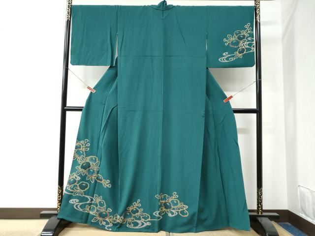 平和屋着物●訪問着　万寿菊　金彩　鬼しぼ縮緬　正絹　逸品　CAAZ3740yc