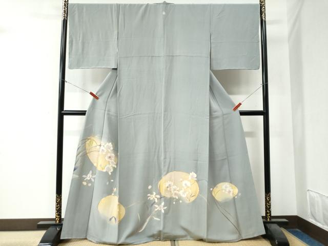 平和屋着物●豪華色留袖　駒刺繍　胡蝶蘭　金彩　正絹　逸品　未使用　CAAZ3760yc