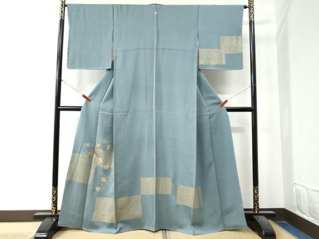 平和屋着物●訪問着　竹屋町刺繍　色紙吉祥南天蔦の葉文　金彩　正絹　逸品　CAAZ3763yc