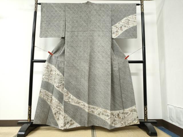 平和屋着物●訪問着　総絞り　手描き　祇園祭　健勝苑扱い　正絹　逸品　CAAZ3859yc