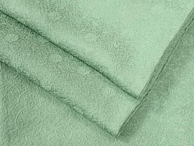 平和屋着物●上質な色無地　花唐草地紋　柳染色　正絹　逸品　CAAZ3900yc