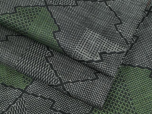 平和屋着物●本場大島紬　7マルキ　松皮菱吉祥文　正絹　逸品　CAAZ3904yc