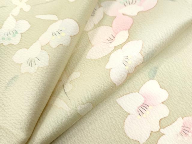 平和屋着物●上質な小紋　手描き　舞花文　暈し染め　正絹　逸品　CAAZ3911yc