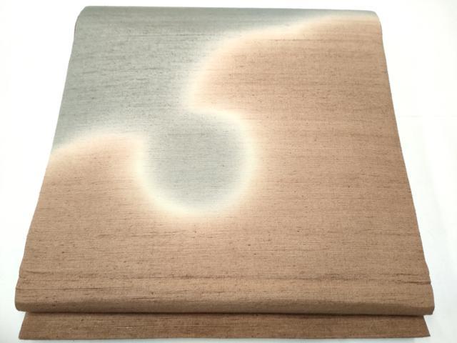 平和屋着物●菅原工房　菅原結作　漢方染紬　両方向　両面　全通柄袋帯　雪輪文　正絹　逸品　CAAZ4029hy