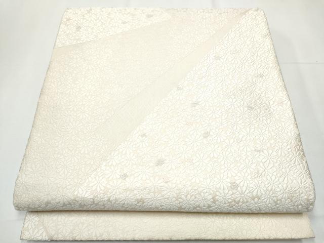 平和屋着物●六通柄袋帯　唐織　切嵌菊文　正絹　逸品　CAAZ4036hy