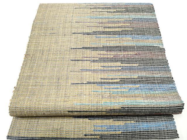 平和屋着物●八寸名古屋帯　紬地　霞文　正絹　逸品　CAAZ4095hy