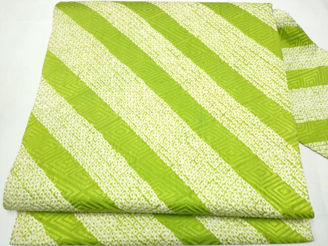 平和屋着物●九寸名古屋帯　斜線文　正絹　逸品　CAAZ4178hy