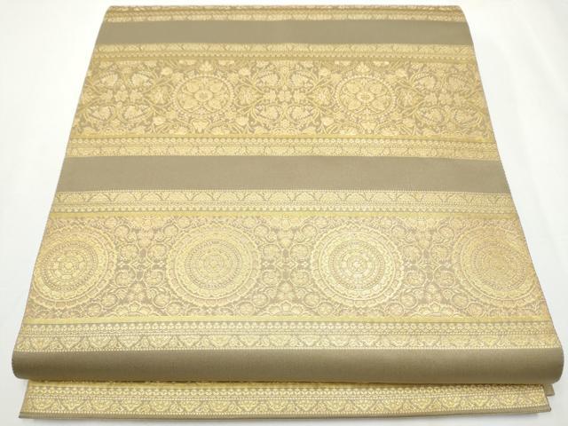 平和屋着物●西陣織　陰山織物謹製　箔屋清兵衛　全通柄袋帯　草木染　正倉院天平錦間道　本金箔　正絹　逸品　CAAZ4202hy