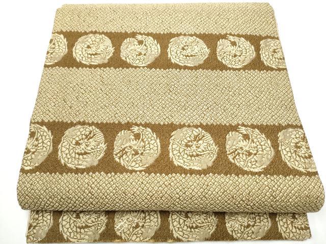 平和屋着物●アンティーク　大正ロマン　全通柄　京袋帯　絞り　龍　金糸　正絹　逸品　CAAZ4258hy