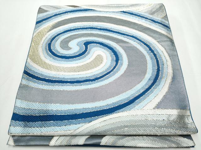 平和屋着物●西陣　川島織物　六通柄　本袋帯　流水文　金銀糸　正絹　逸品　CAAZ4266hy