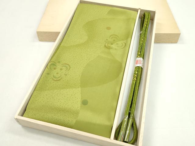 平和屋着物●和装小物　帯締め・帯揚げセット　吉祥文　金彩　丸組　逸品　未使用　CAAZ6045ju