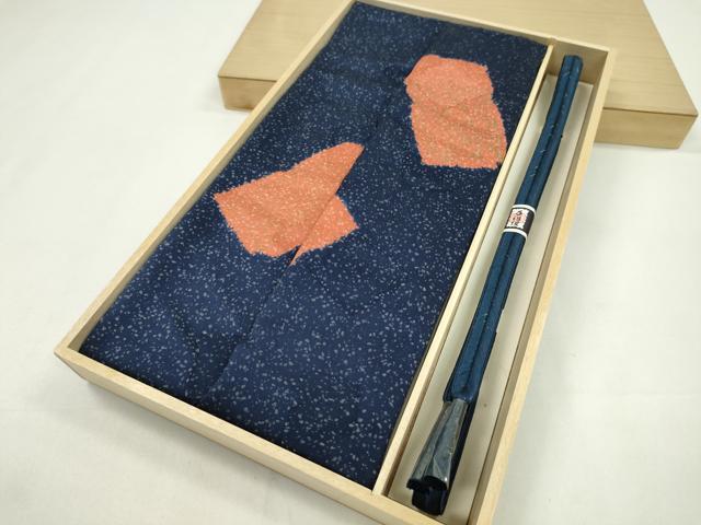 平和屋着物●和装小物　帯締め・帯揚げセット　絞り　破れ色紙吉祥花文　たたき染　金糸　逸品　未使用　CAAZ6058ju