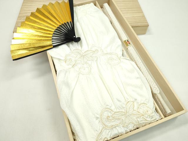 平和屋着物●和装小物　帯締め・帯揚げ・扇子セット　礼装用　絞り　蔦の葉文　金糸　逸品　未使用　CAAZ6222ju