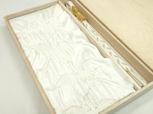 平和屋着物●和装小物　帯締め・帯揚げセット　礼装用　亀房付き　絞り　飛鶴文　金彩　逸品　未使用　CAAZ6228ju