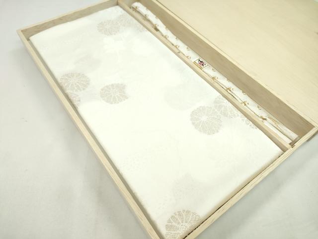 平和屋着物●和装小物　帯締め・帯揚げセット　礼装用　寿光織　菊文　金糸　逸品　未使用　CAAZ6233ju