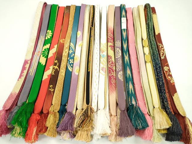 平和屋着物●和装小物　帯締め20本セット　高麗組　唐組　笹浪組　礼装用　金糸　未使用あり　逸品　CAAZ6251ju