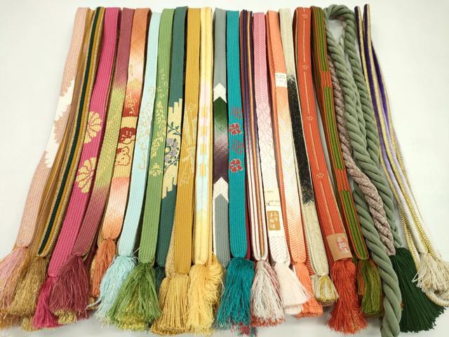 平和屋着物●和装小物　帯締め20本セット　高麗組　笹浪組　奈良組　金糸　未使用あり　逸品　CAAZ6257ju