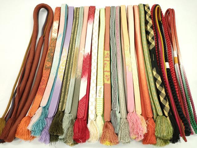 平和屋着物●和装小物　帯締め20本セット　高麗組　亀甲組　冠組　礼装用　金糸　未使用あり　逸品　CAAZ6258ju