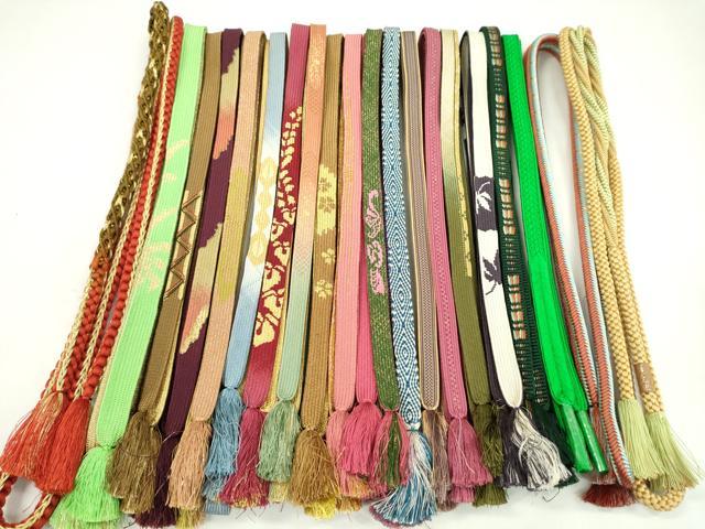 平和屋着物●和装小物　帯締め20本セット　高麗組　奈良組　金糸　未使用あり　逸品　CAAZ6260ju