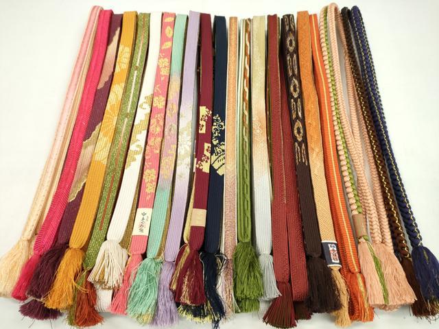 平和屋着物●和装小物　帯締め20本セット　高麗組　礼装用　大和組　丸組　金糸　未使用あり　逸品　CAAZ6264ju