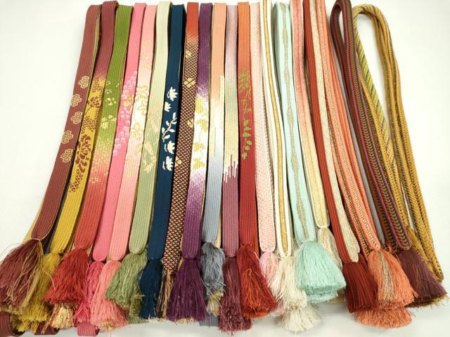 平和屋着物●和装小物　帯締め20本セット　高麗組　冠組　礼装用　大和組　金糸　逸品　CAAZ6286ju