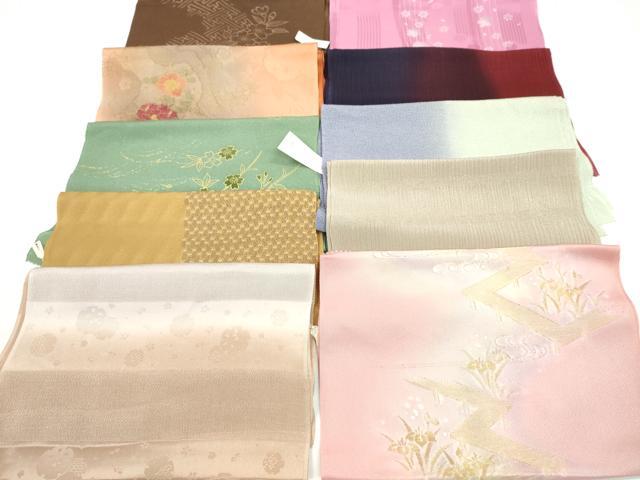 平和屋着物★和装小物　帯揚げ10枚セット　正絹　逸品　未使用　CAAZ6337ju